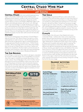 Central Otago Wine Map | PDF