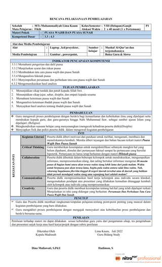 centralpendidikan.com RPP Fikih Kelas 8 SEM 1.pdf