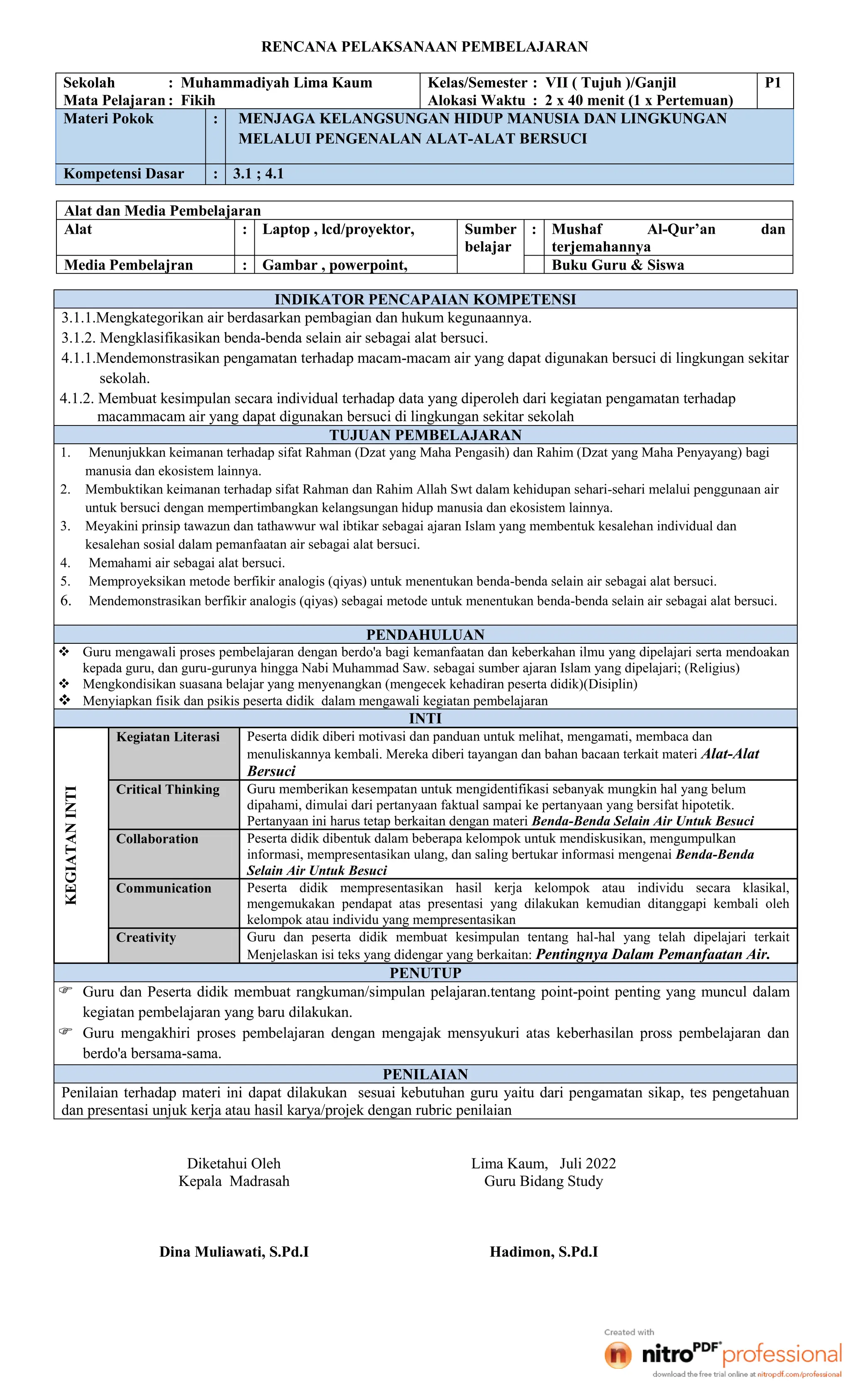 Centralpendidikan.com RPP Fikih Kelas 7 Sem 1.pdf