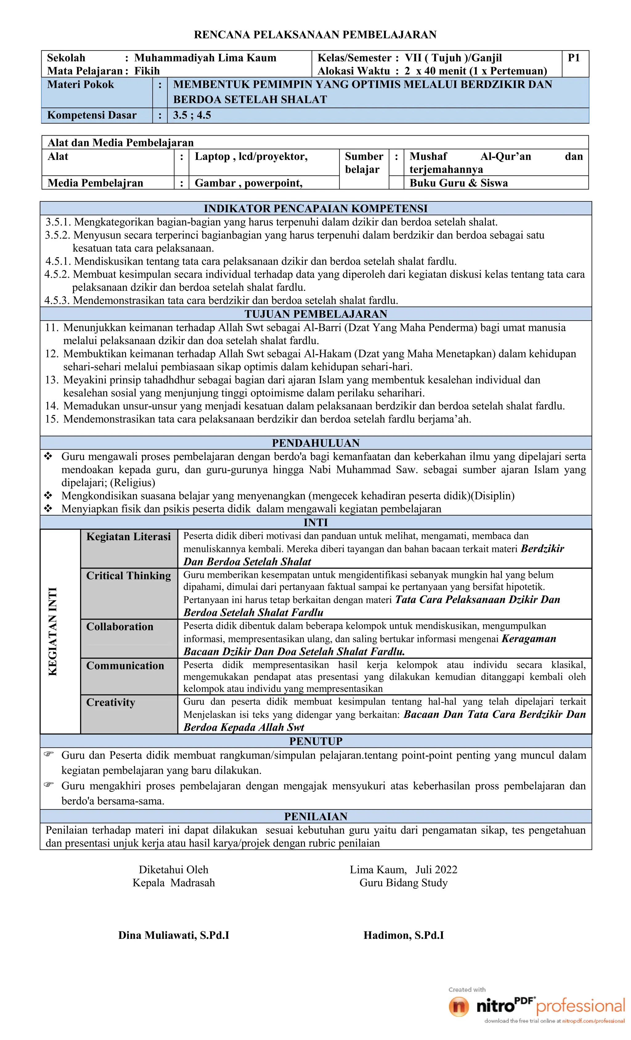 Centralpendidikan.com RPP Fikih Kelas 7 Sem 1.pdf