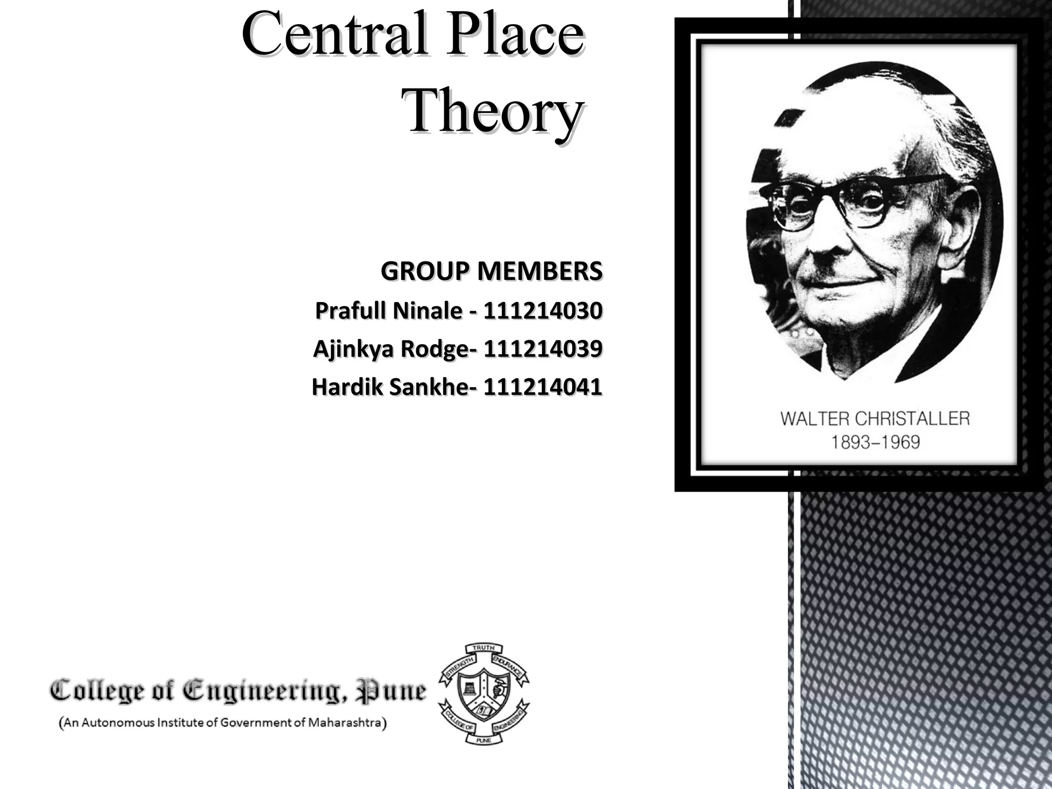 Central Place Theory | PPT