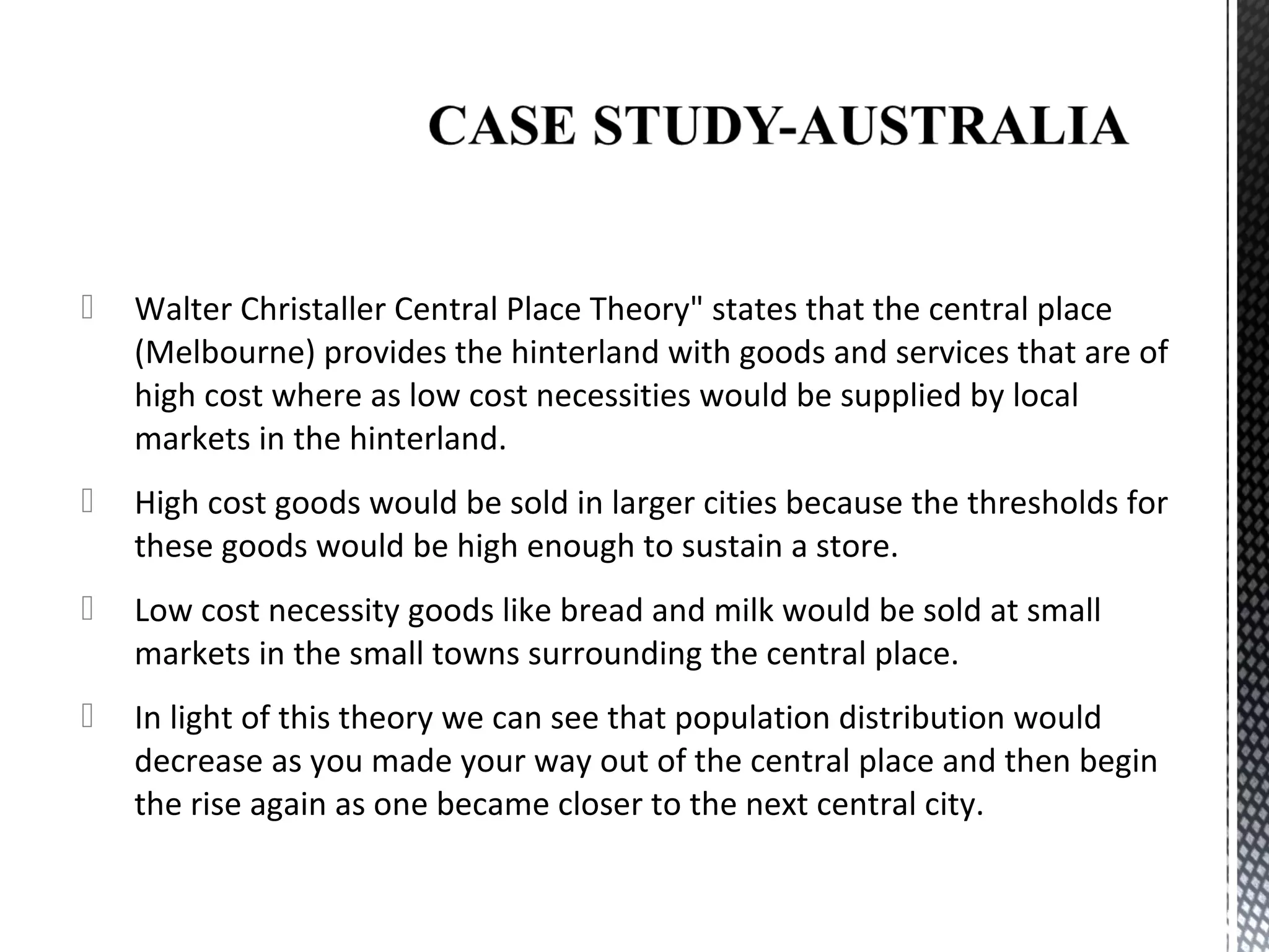 Central Place Theory | PPT