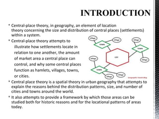 Central Place Theory | PPT