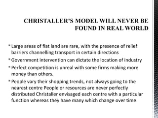 Central Place Theory | PPT | Geography | Science