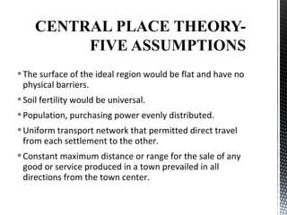 Central Place Theory | PPT
