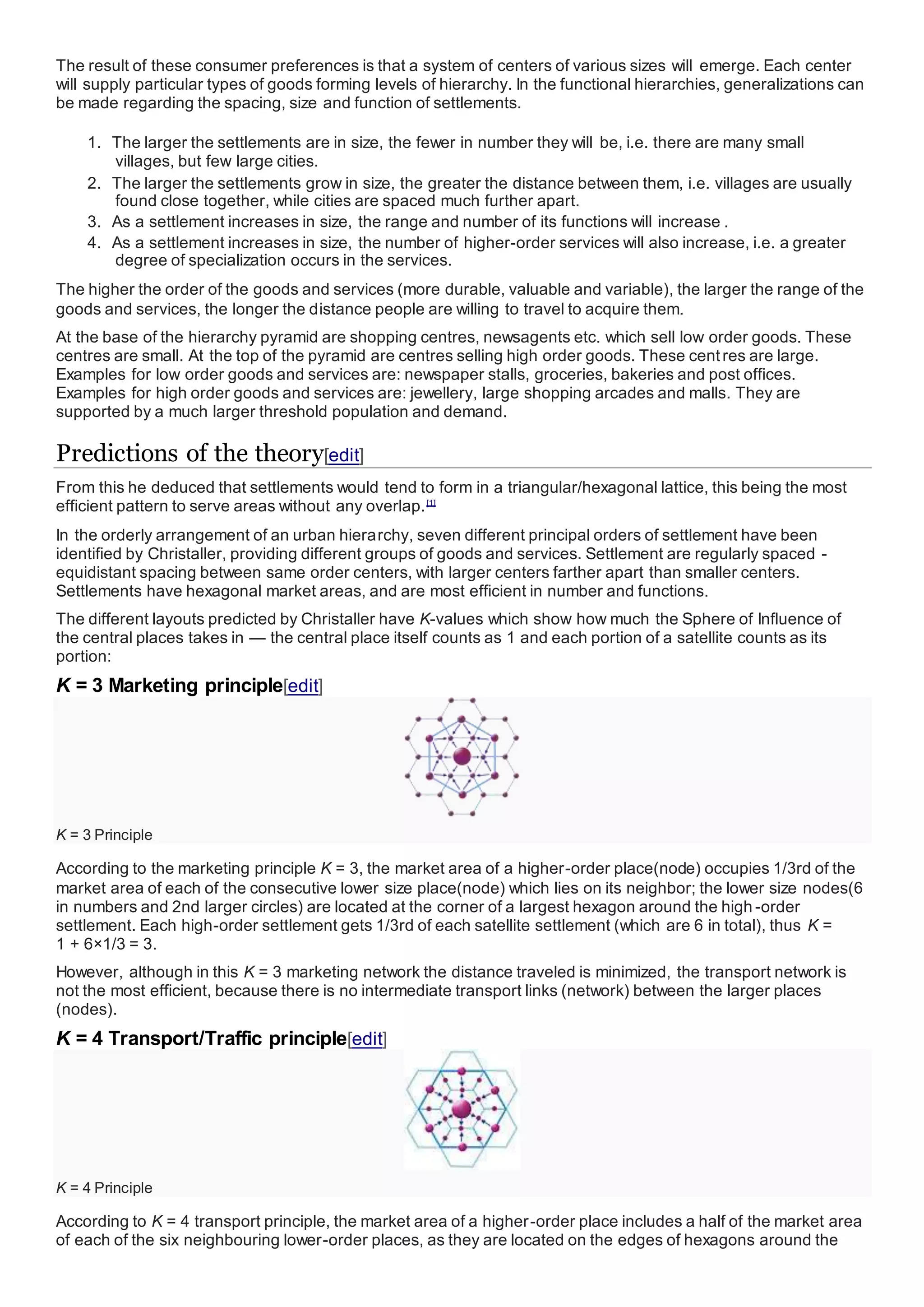 Central place theory | PDF