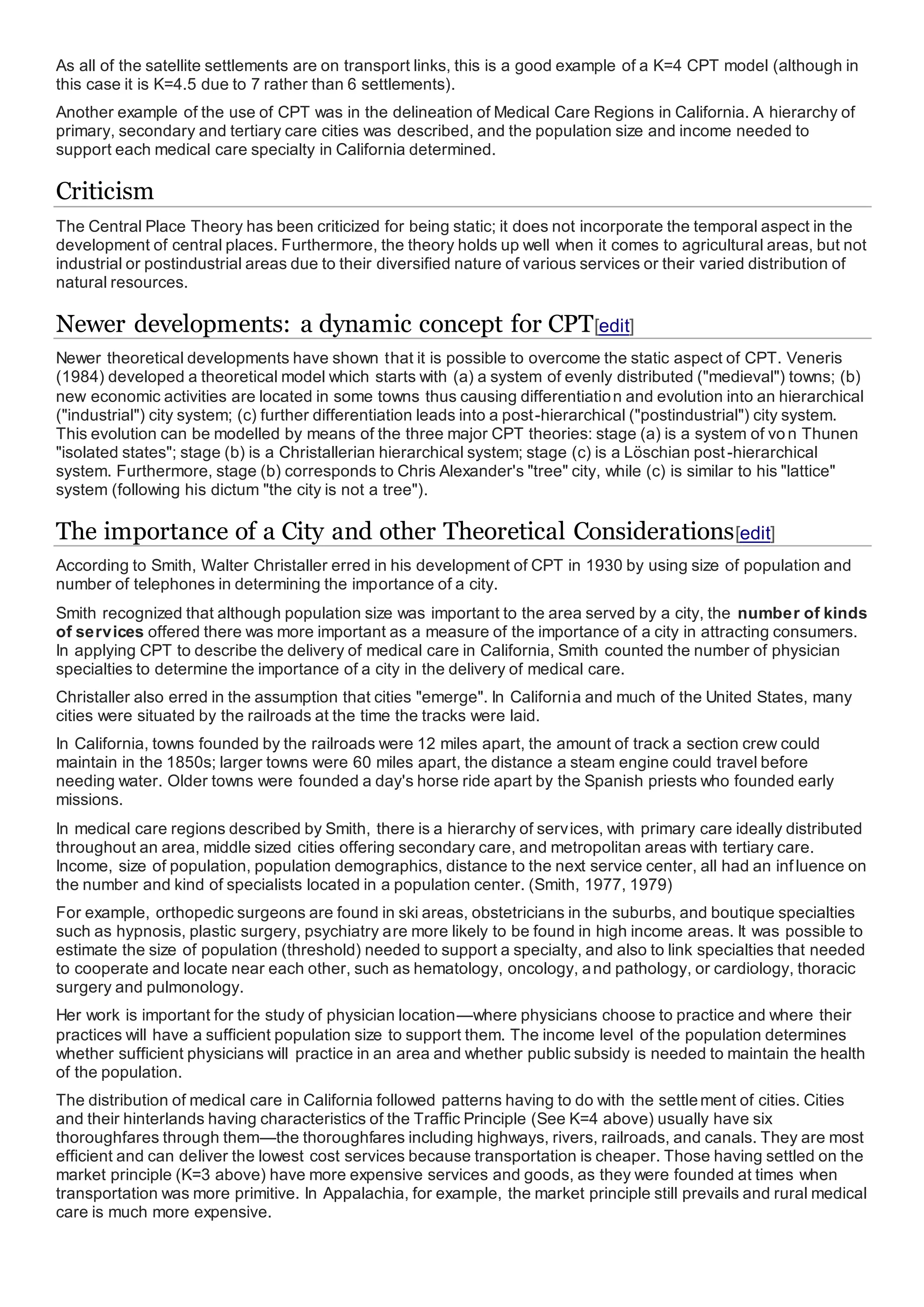 Central place theory | PDF