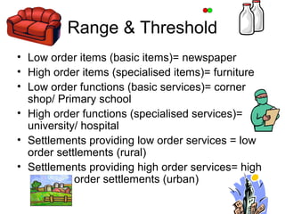 Central place theory-Human Geography | PPT