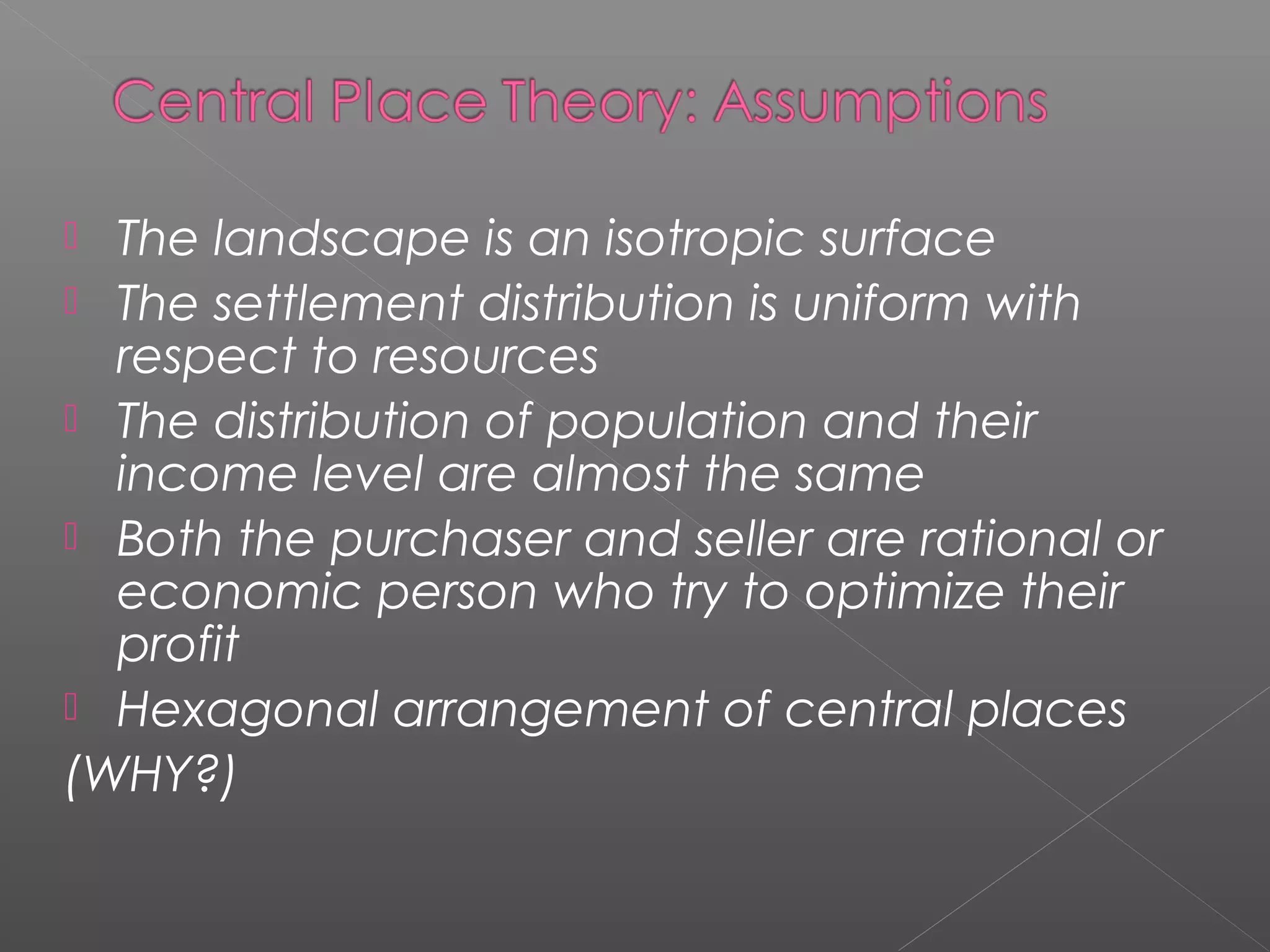 Central place theory | PPT