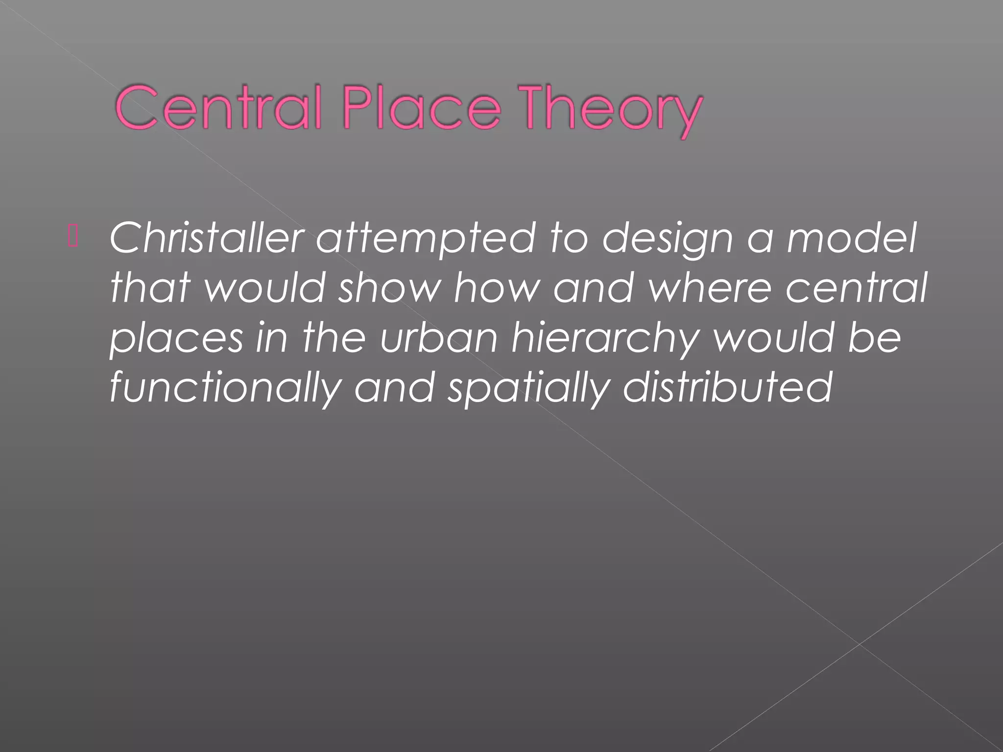Central place theory | PPT