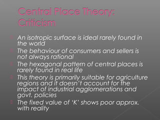 Central place theory | PPT