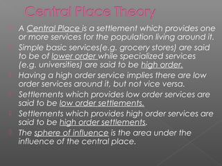 Central place theory | PPT