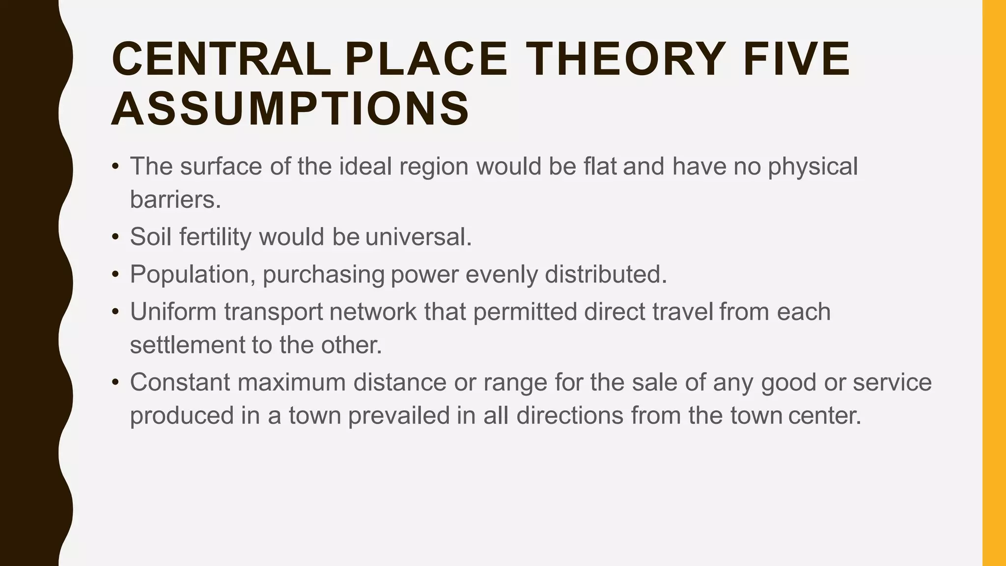 Central place theory | PPTX