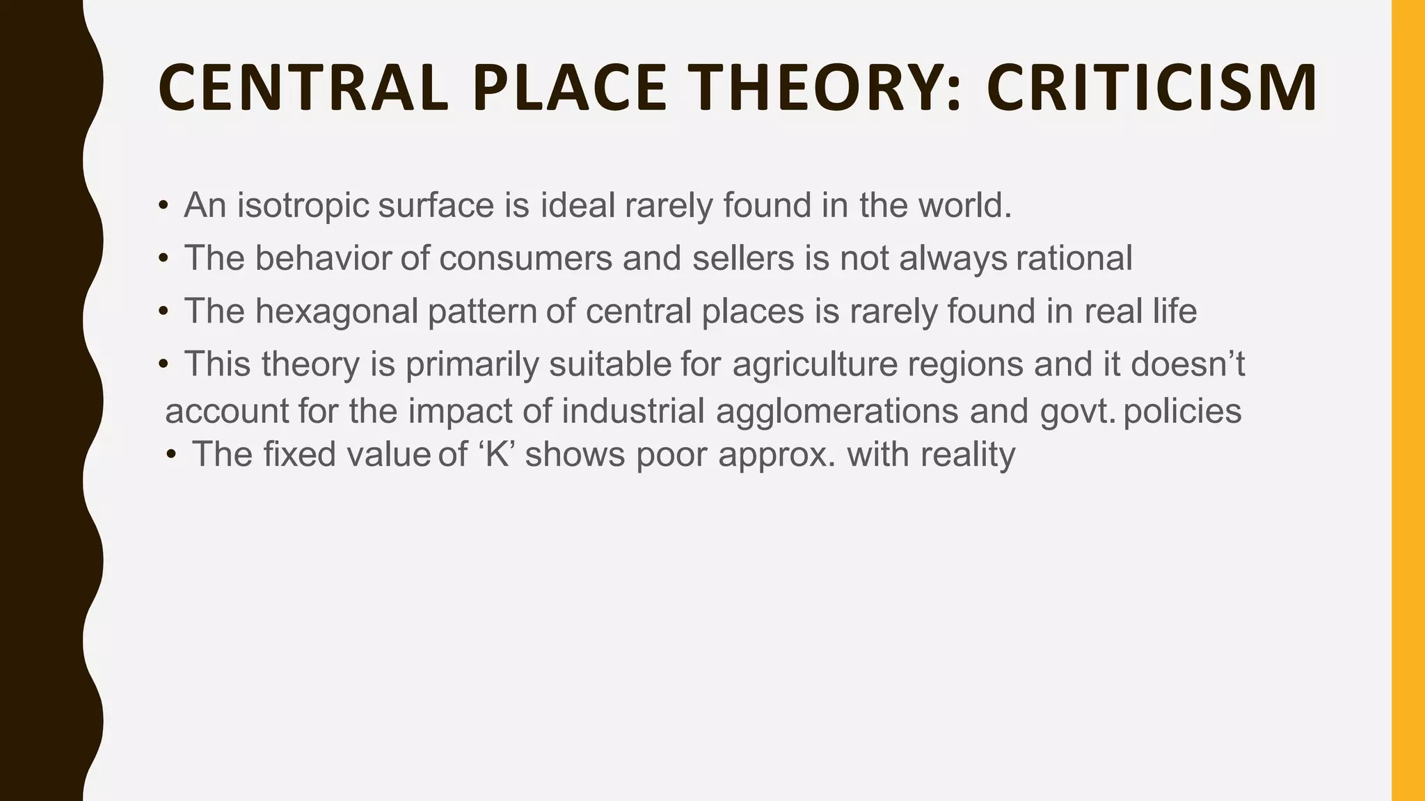 Central place theory | PPTX