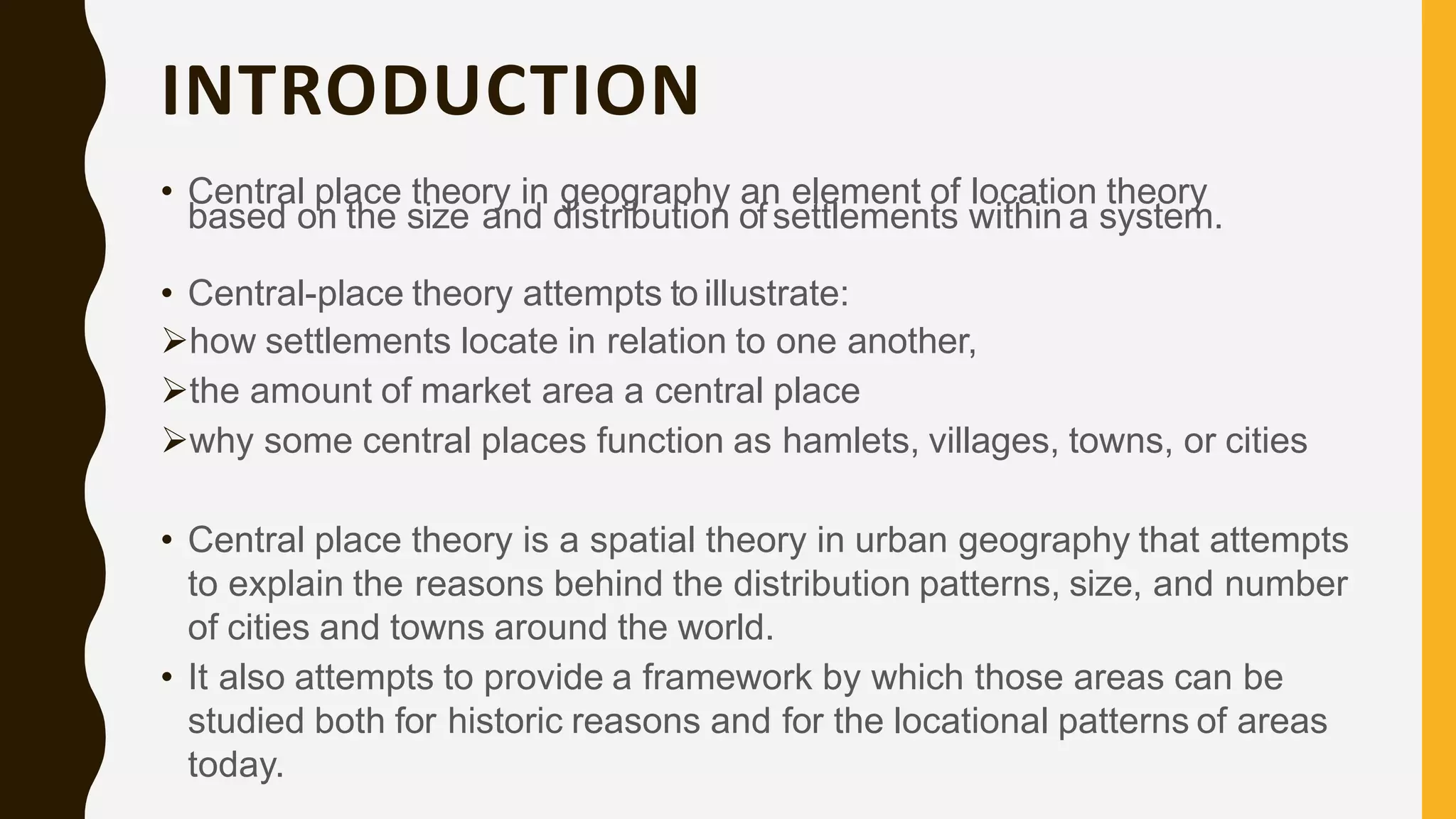 Central place theory | PPTX