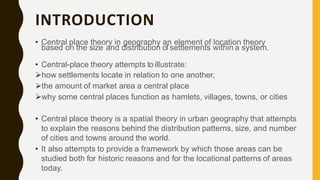 Central place theory | PPTX