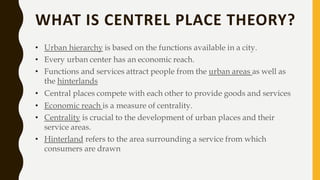 Central place theory | PPTX