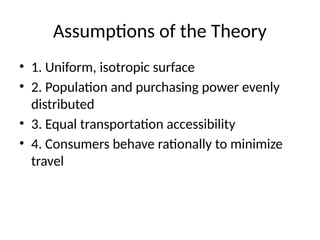 Central Place Theory Powerpoint Presentation | PPTX