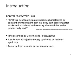 Central Post Stroke Pain.ppt