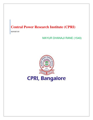 Central power research institute report | PDF | Power and Energy ...