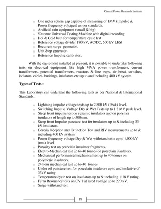 Central power research institute report | PDF | Power and Energy ...
