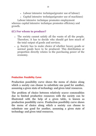 Central problem of economics | DOCX