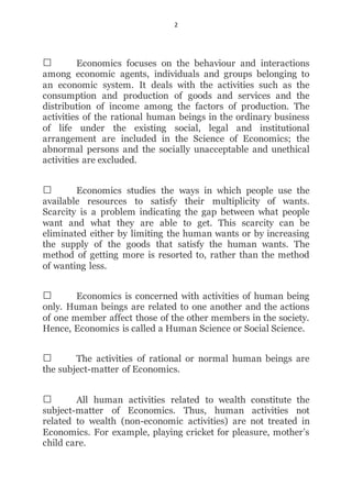 Central problem of economics | DOCX