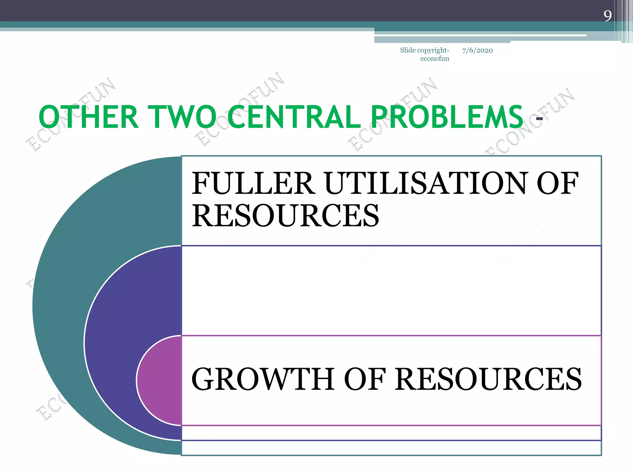 Central problems of an economy | PPTX
