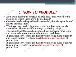 Central problems of an economy | PPTX