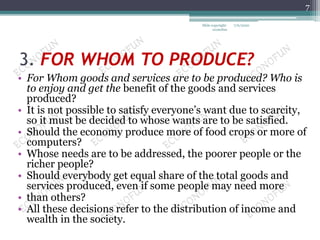 Central problems of an economy | PPTX