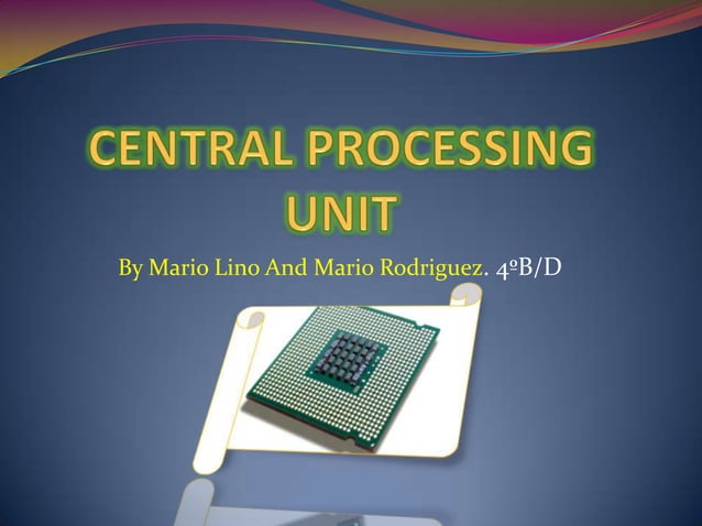 Central processing unit | PPT