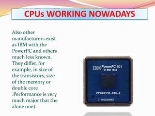 Central processing unit | PPTX | Computing | Technology & Computing