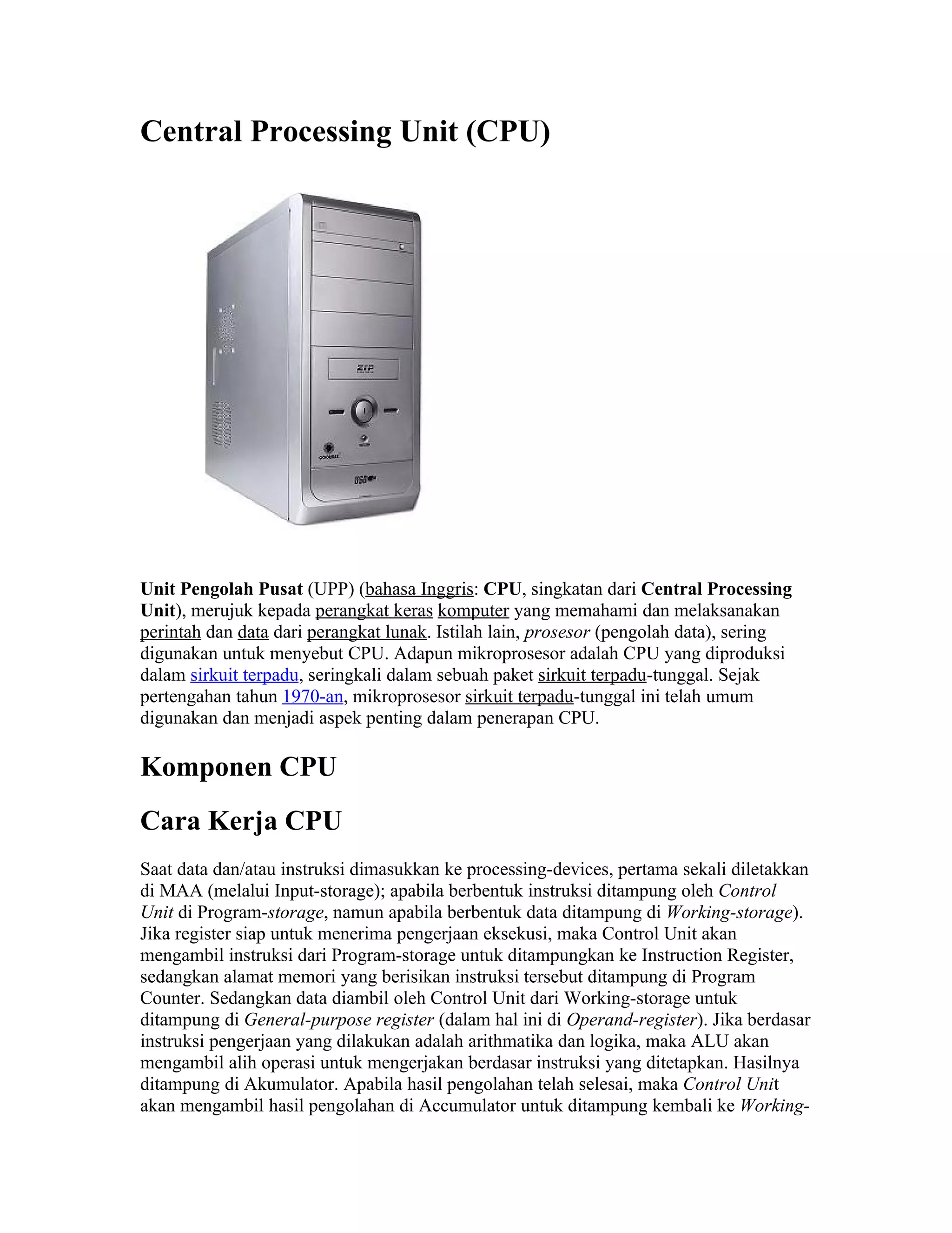 Central processing unit | DOC