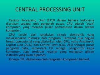 Central processing unit | PPT