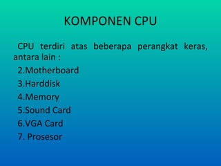 Central processing unit | PPT