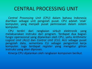 Central processing unit | PPTX