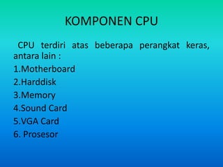 Central processing unit | PPTX