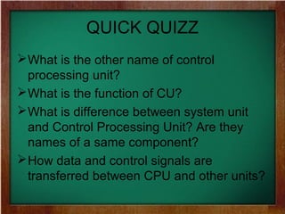 Central processing unit | PPT