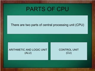 Central processing unit | PPT