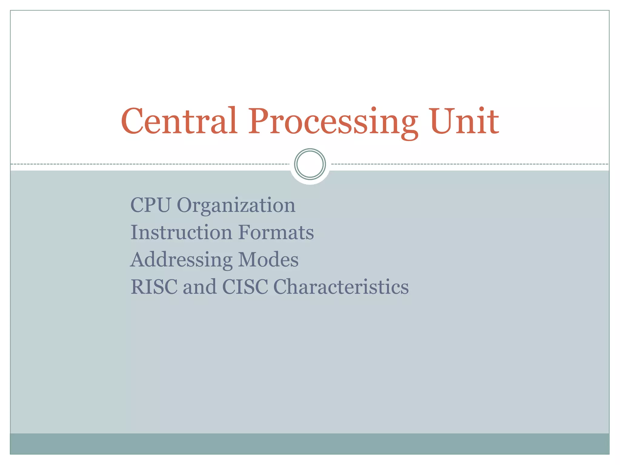 Central processing unit | PPTX