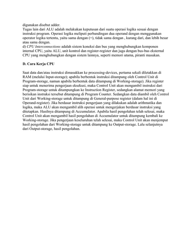 Central processing unit | DOC