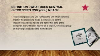 Central Processing Unit (Cpu)kurdish | PPT