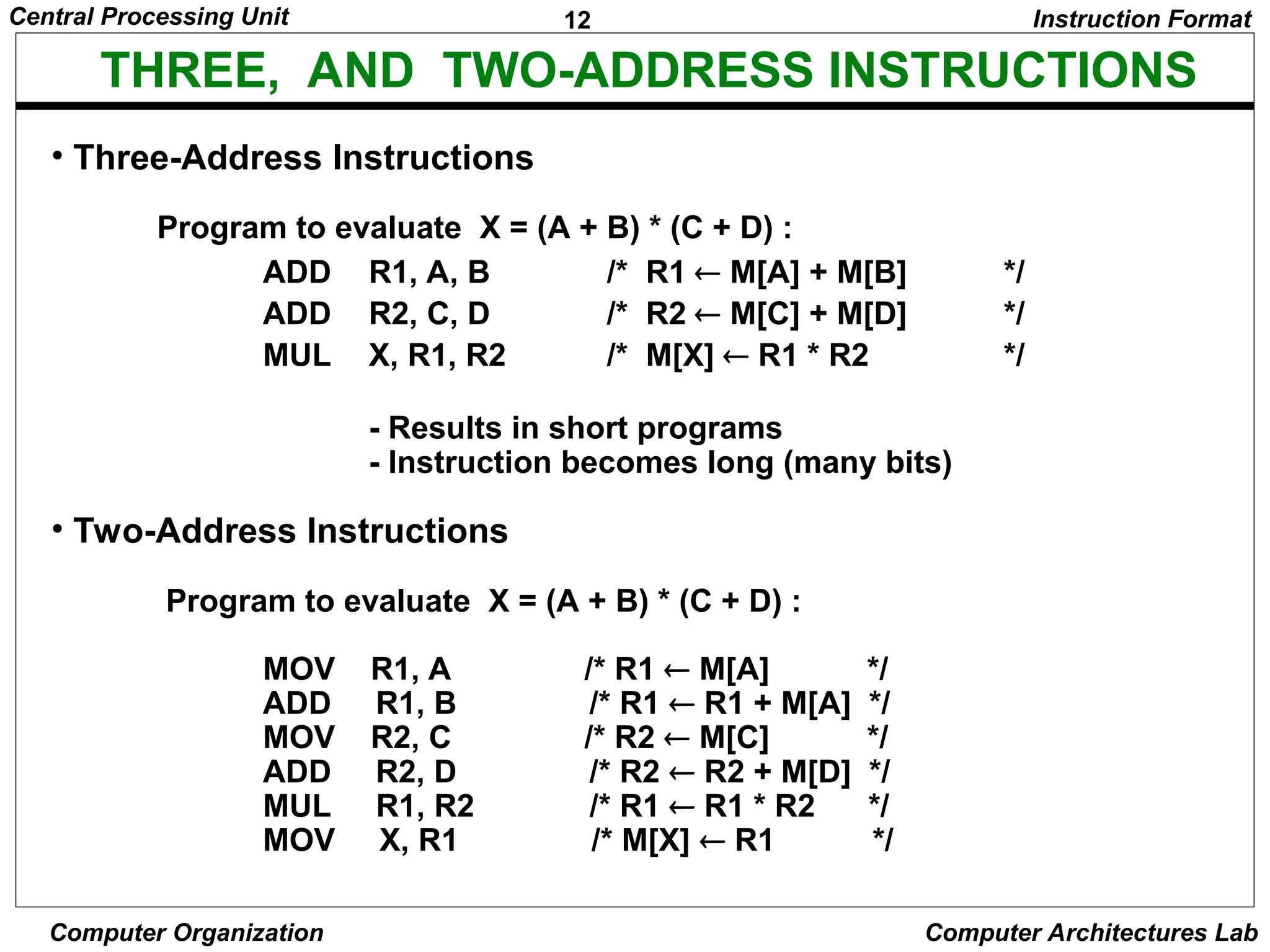 Central Processing Unit Computer Organization Ppt