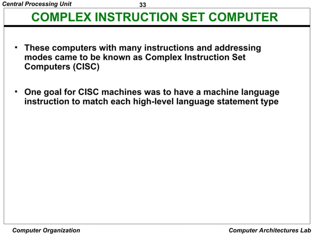 Central Processing Unit_Computer Organization.ppt | Operating Systems | Computer Software and ...
