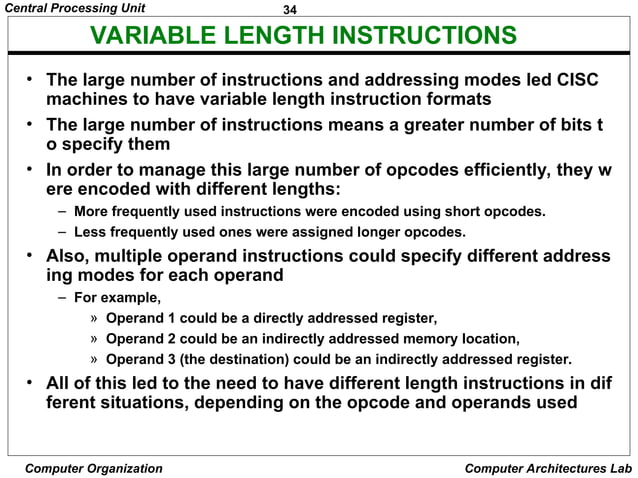 Central Processing Unit_Computer Organization.ppt | Operating Systems | Computer Software and ...