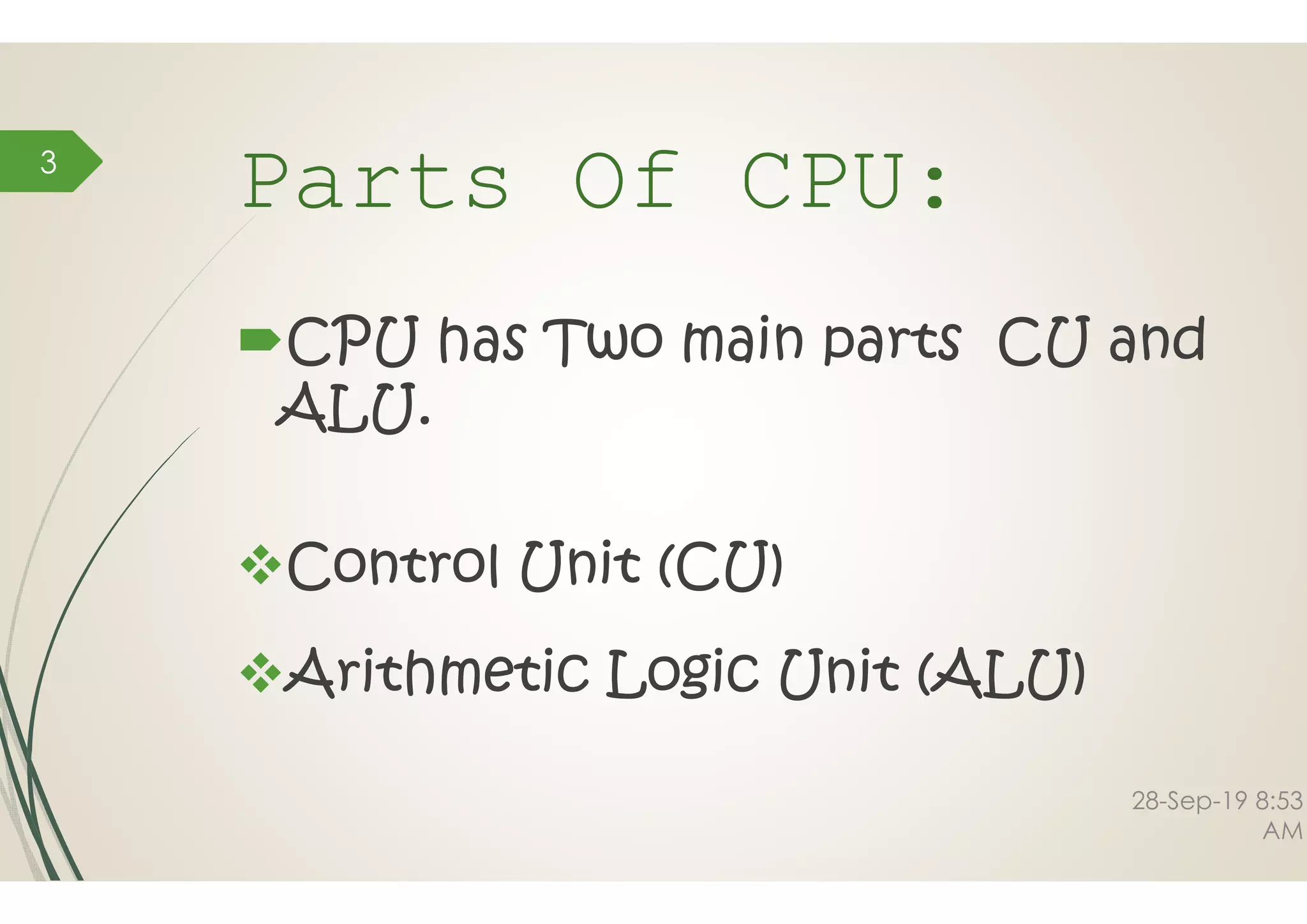 Central processing unit (cpu) | PDF