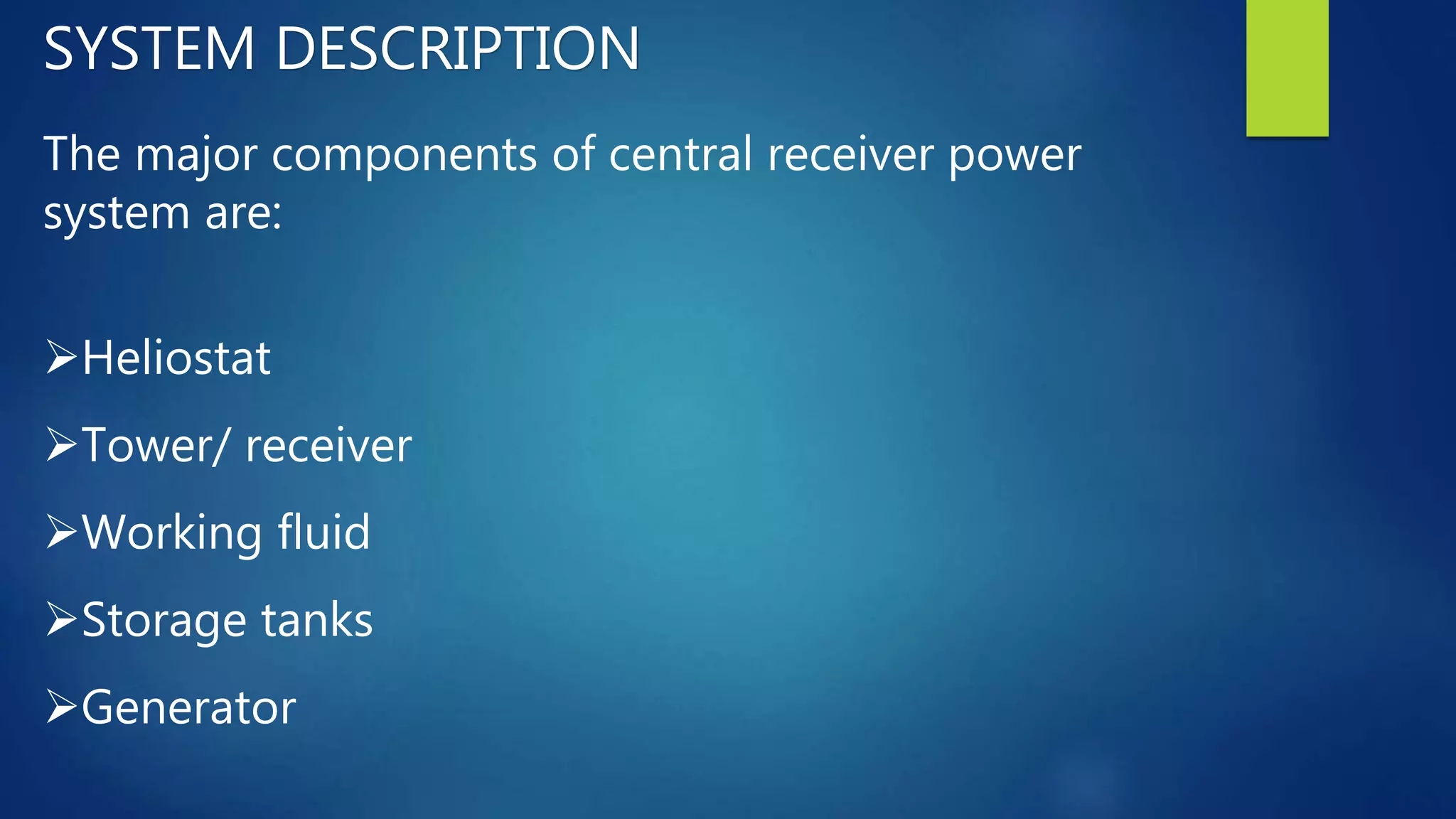 Central receiver power system | PPTX