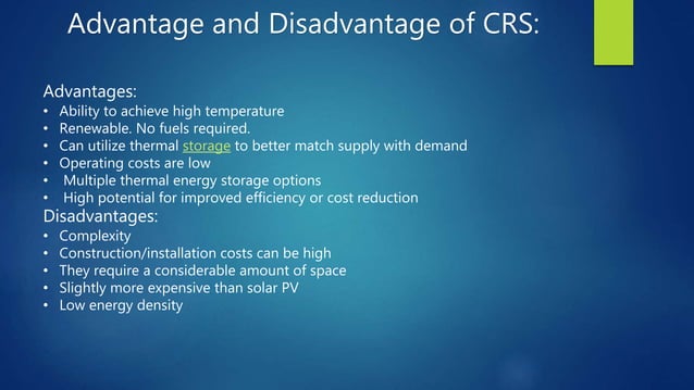 Central receiver power system | PPTX | Power and Energy Industry ...