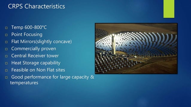 Central receiver power system | PPTX | Power and Energy Industry ...