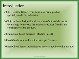 Central report system for lg | PPT